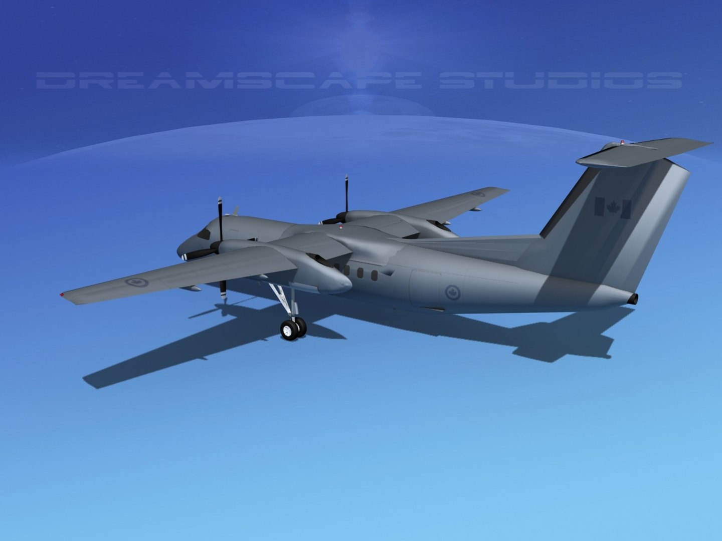 Dhc-8-100 Dash 8 3d Model