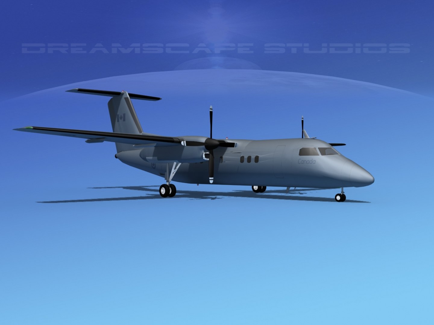 Dhc-8-100 Dash 8 3d Model