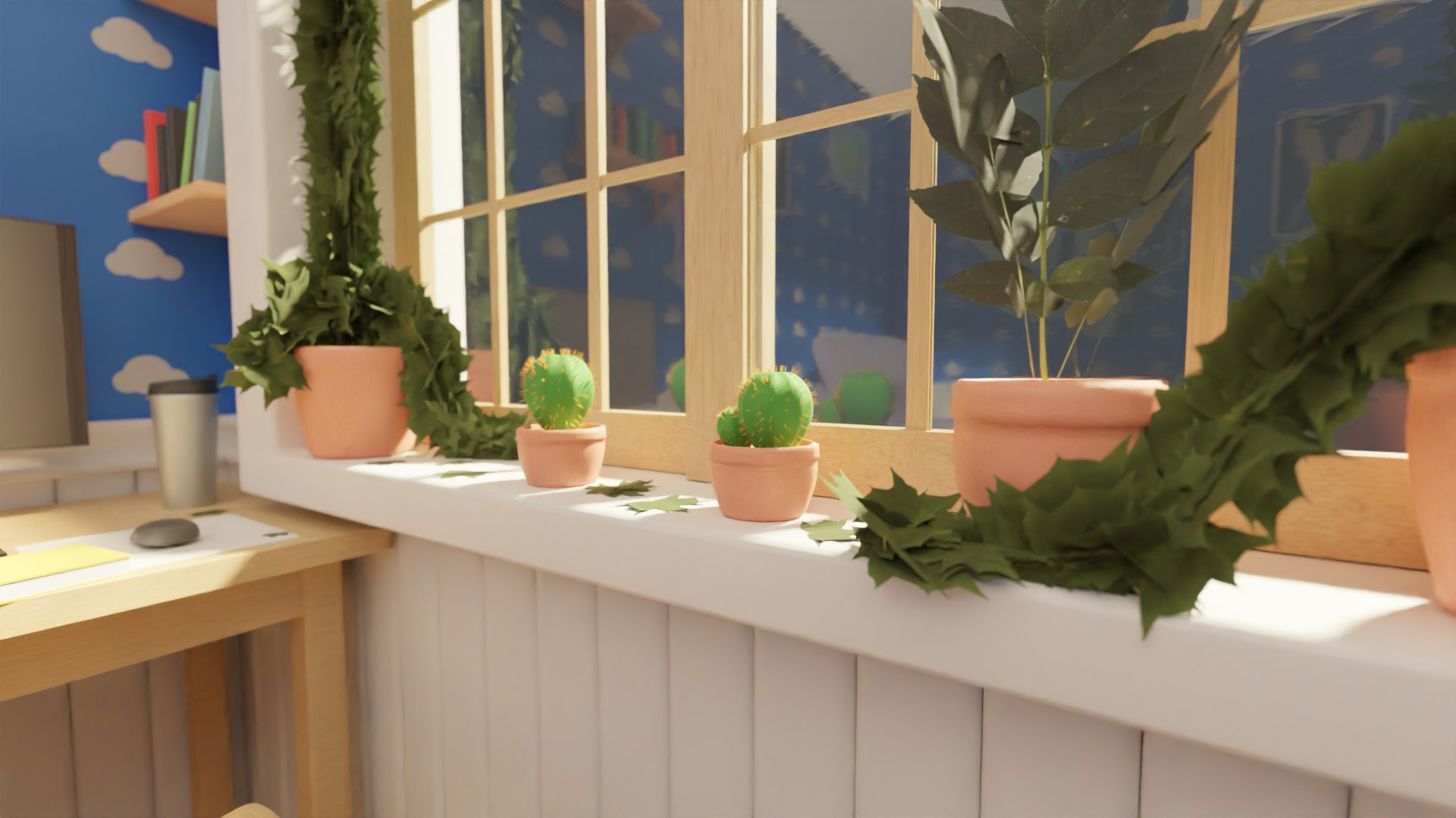 Home Bedroom Interior Environment Cartoon Style 3D - TurboSquid 2103499