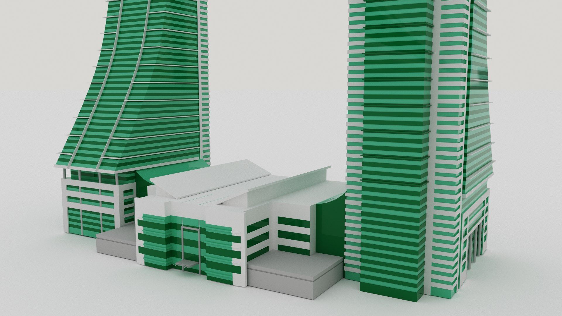 3D Model Bahrain Financial Harbour - TurboSquid 1665668