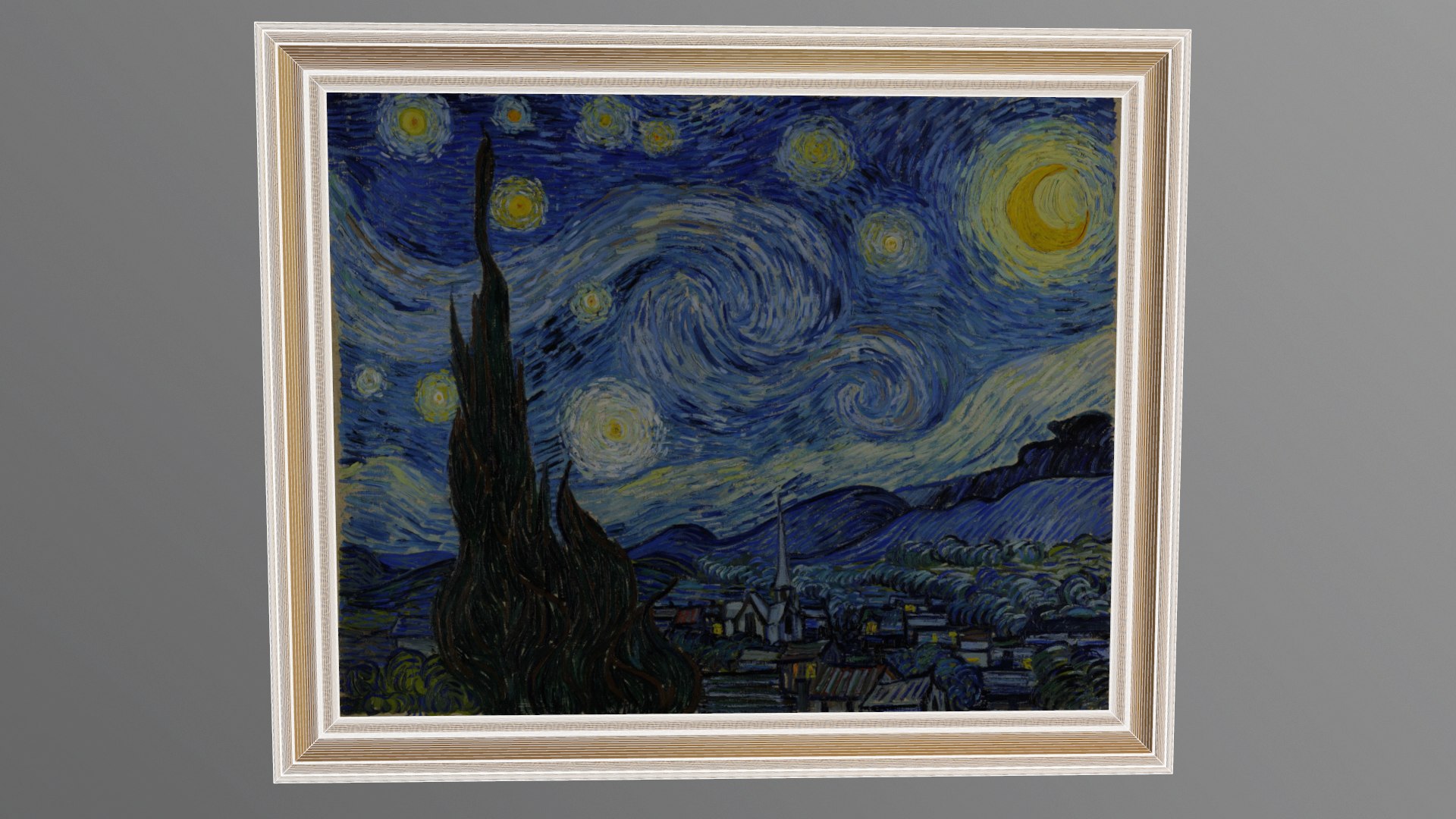 3D painting starlight night - TurboSquid 1260892
