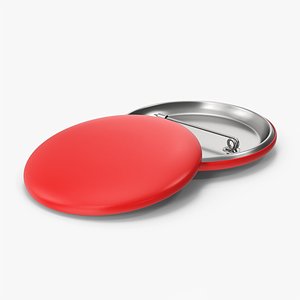 3D model Red Button Pin Badge - TurboSquid 2021961