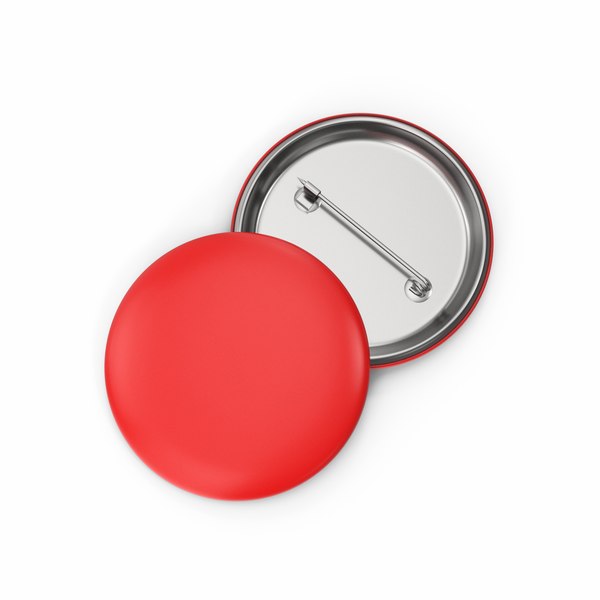 3D Red Metal Round Badge Button - TurboSquid 1962262