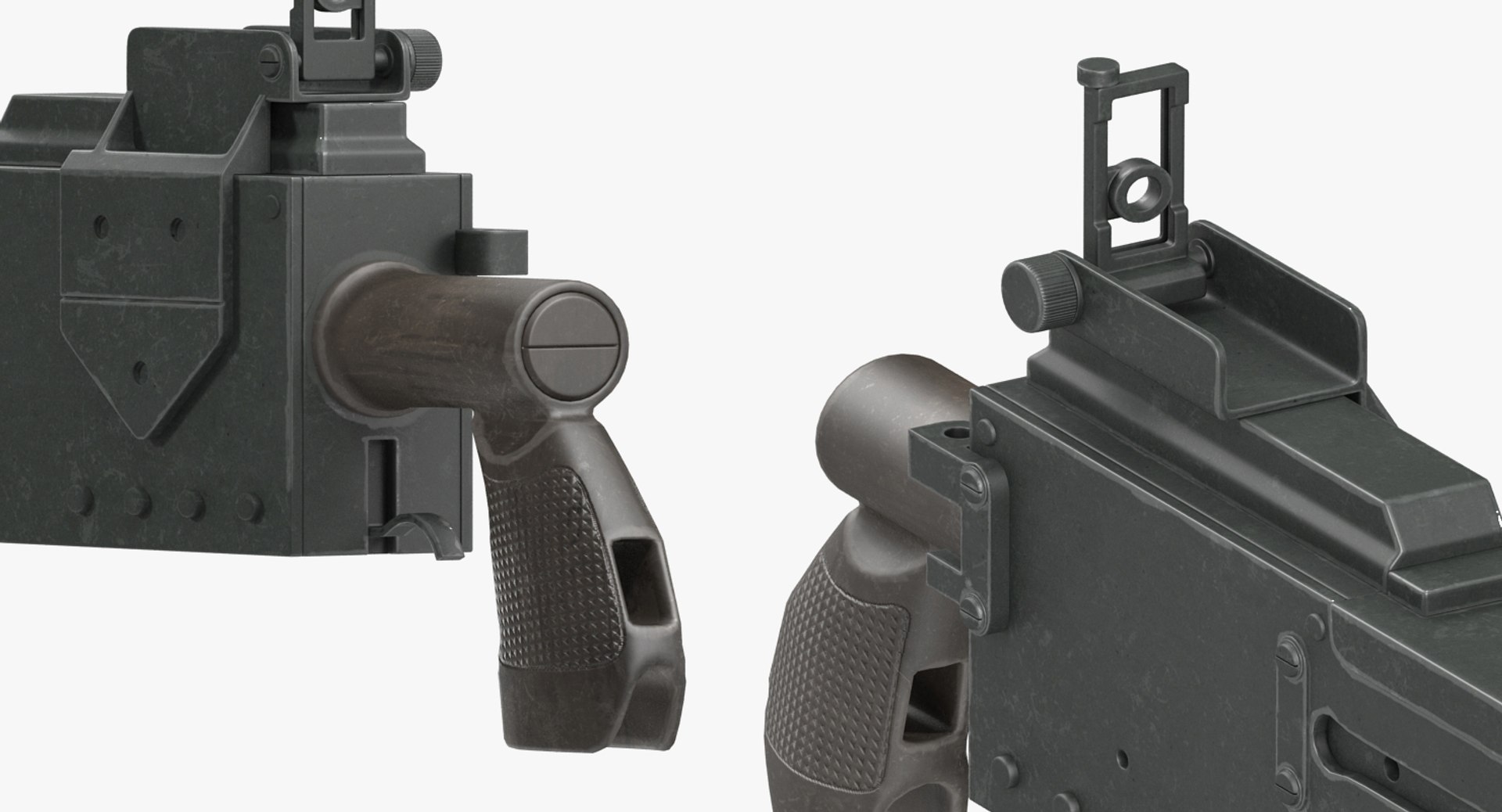 Machine Gun Browning M1919 3d Model