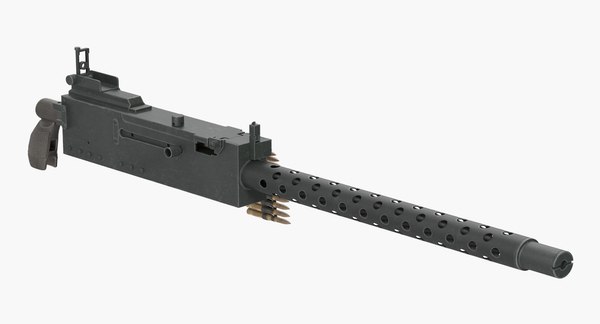 machine gun browning m1919 3d model