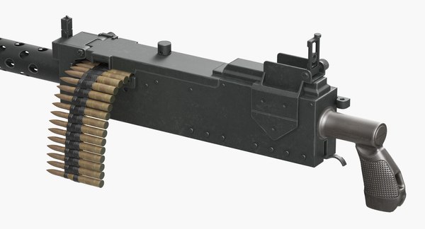 machine gun browning m1919 3d model
