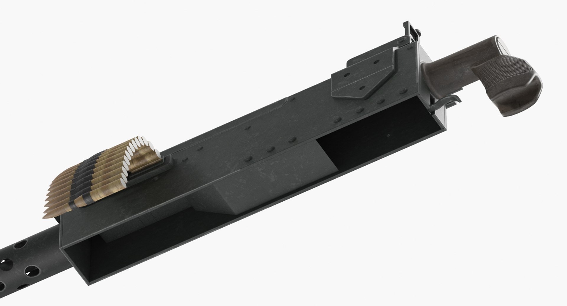 Machine Gun Browning M1919 3d Model