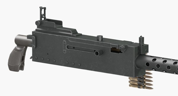 machine gun browning m1919 3d model