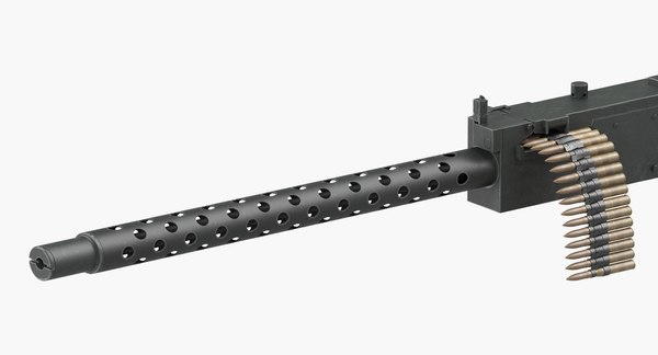 machine gun browning m1919 3d model