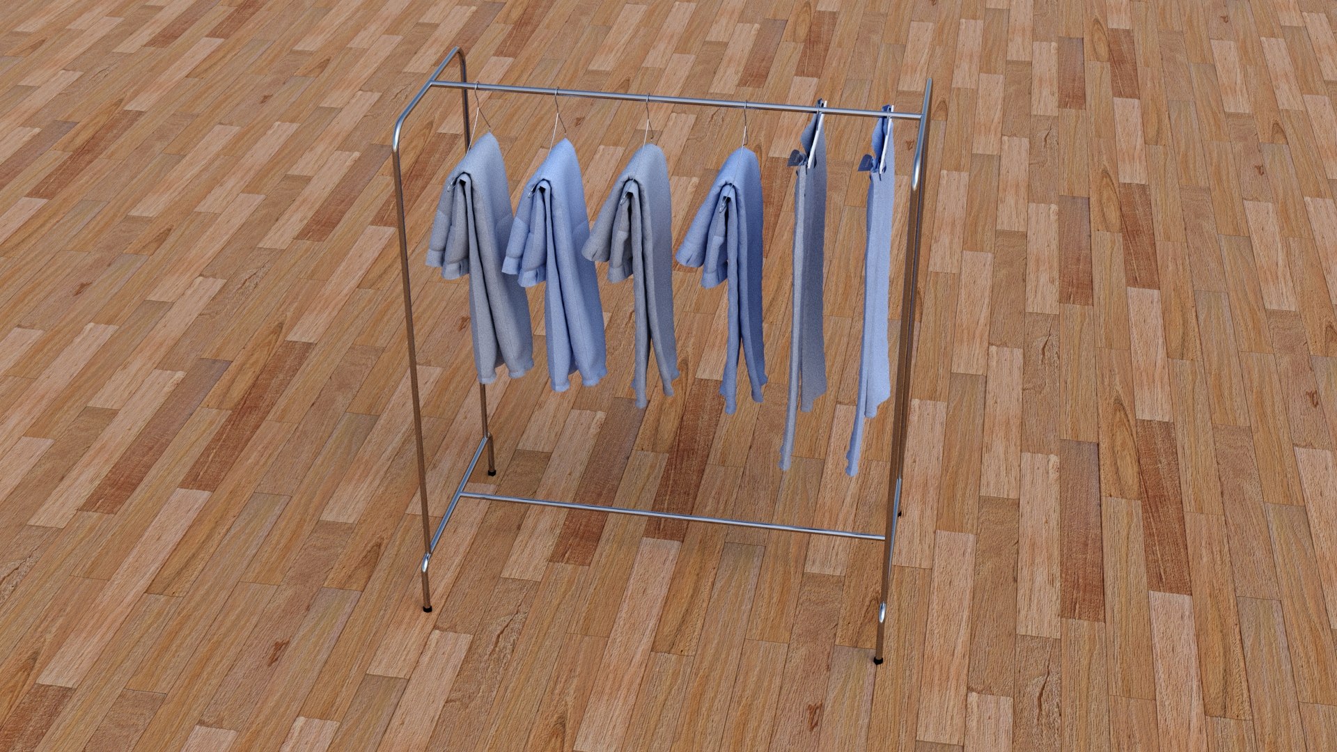 3D Textured Hanged Jeans Rack - TurboSquid 1742810