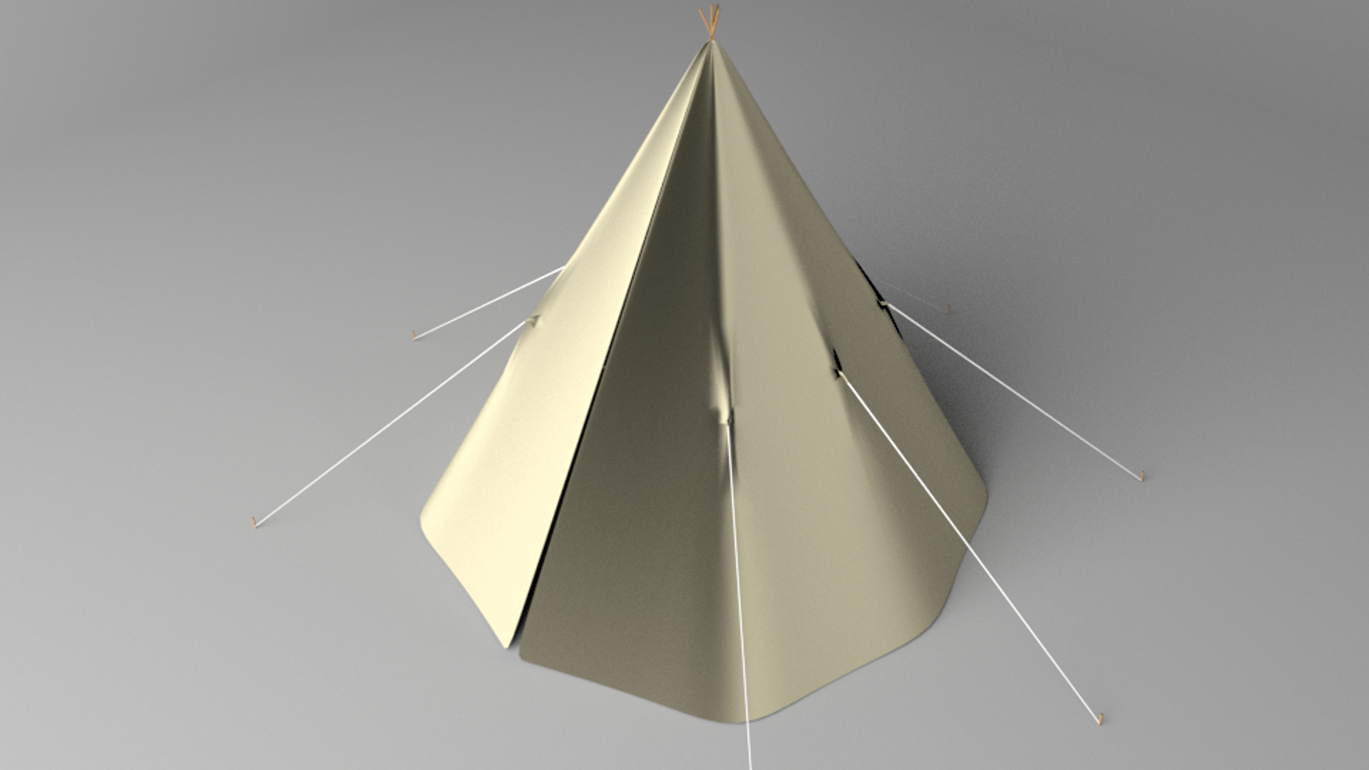 3D conical tent - TurboSquid 1578014