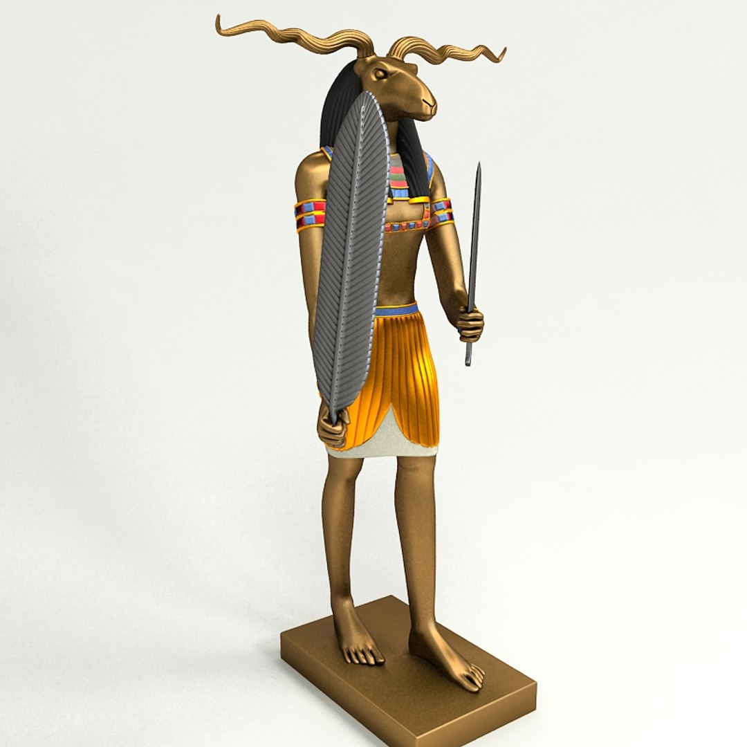 anubis osiris thoth 3d model