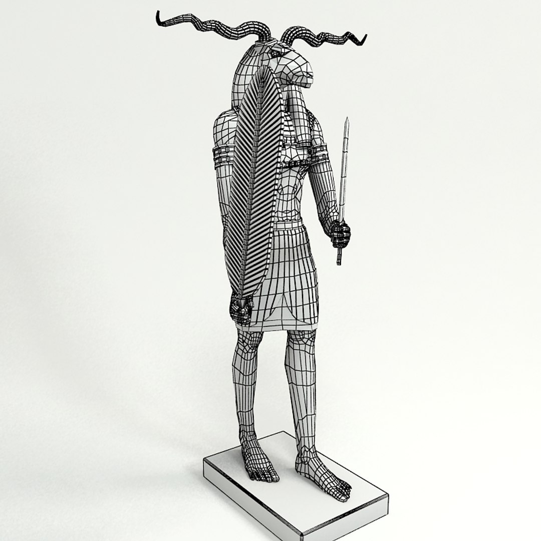 anubis osiris thoth 3d model