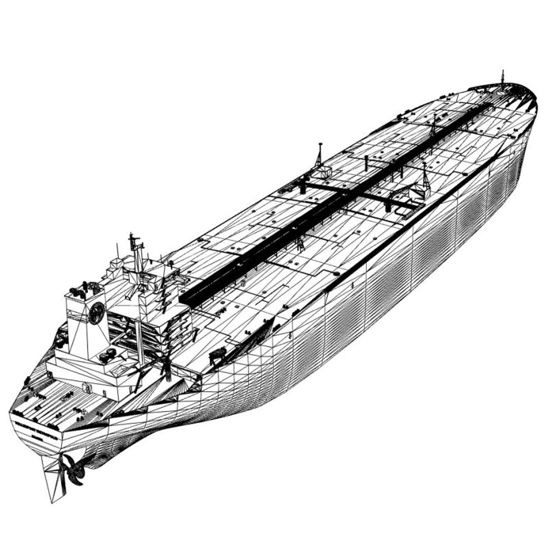 3d Super Tanker Model