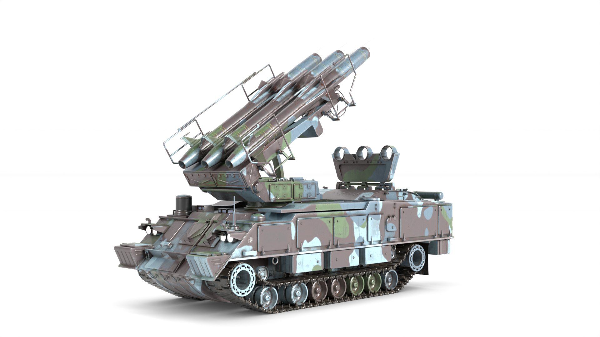2K 12 Kub Missiles Launcher 3D Model - TurboSquid 2348941