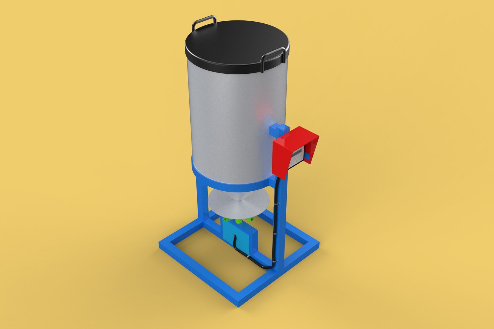 AUTOMATIC FISH FEEDER ROTARY SPREADER CENTRIFUGAL 3D Model - TurboSquid ...