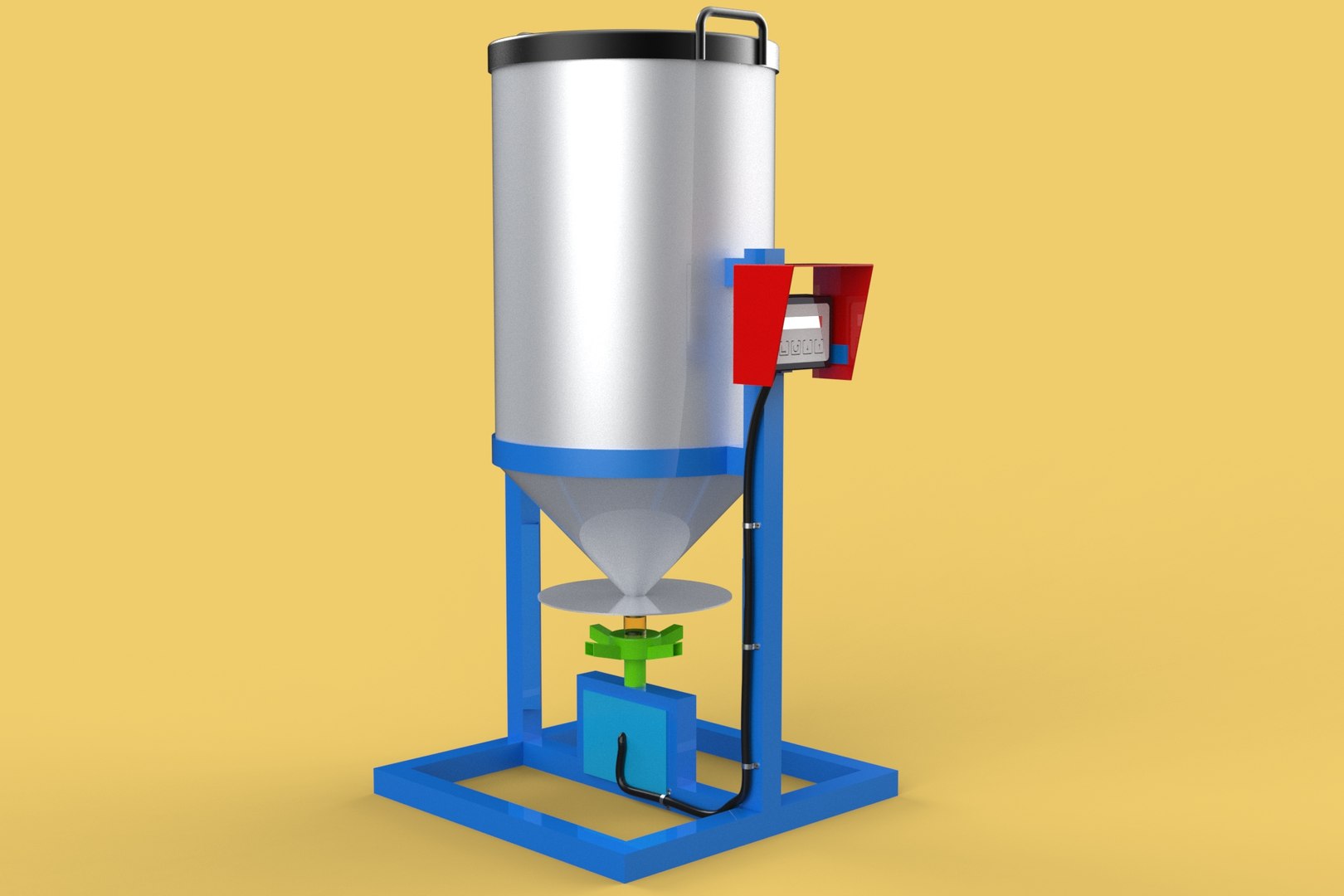 AUTOMATIC FISH FEEDER ROTARY SPREADER CENTRIFUGAL 3D Model - TurboSquid ...