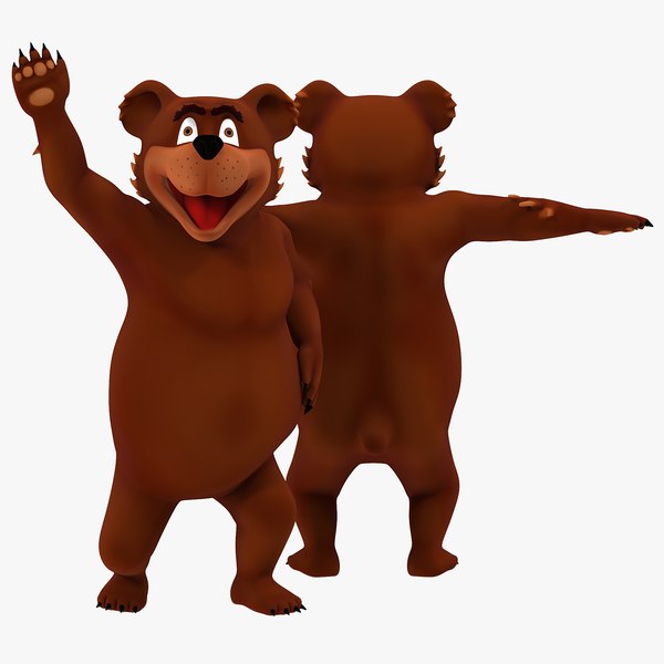 max cartoon bear rigged