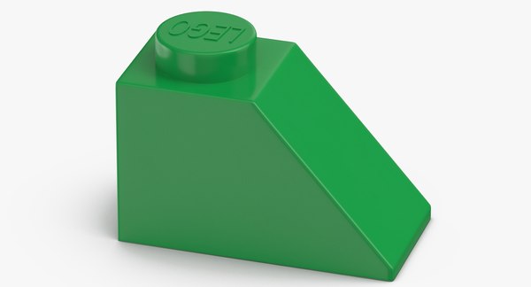Lego brick 2x1 slope 3D model - TurboSquid 1409399