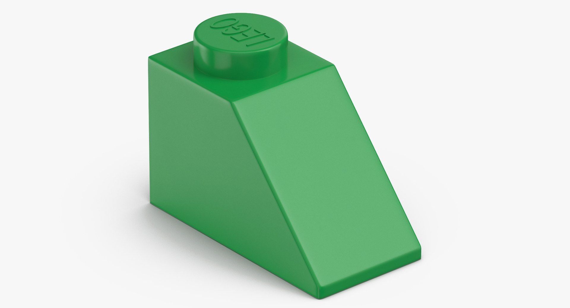 Lego Brick 2x1 Slope 3D Model - TurboSquid 1409399