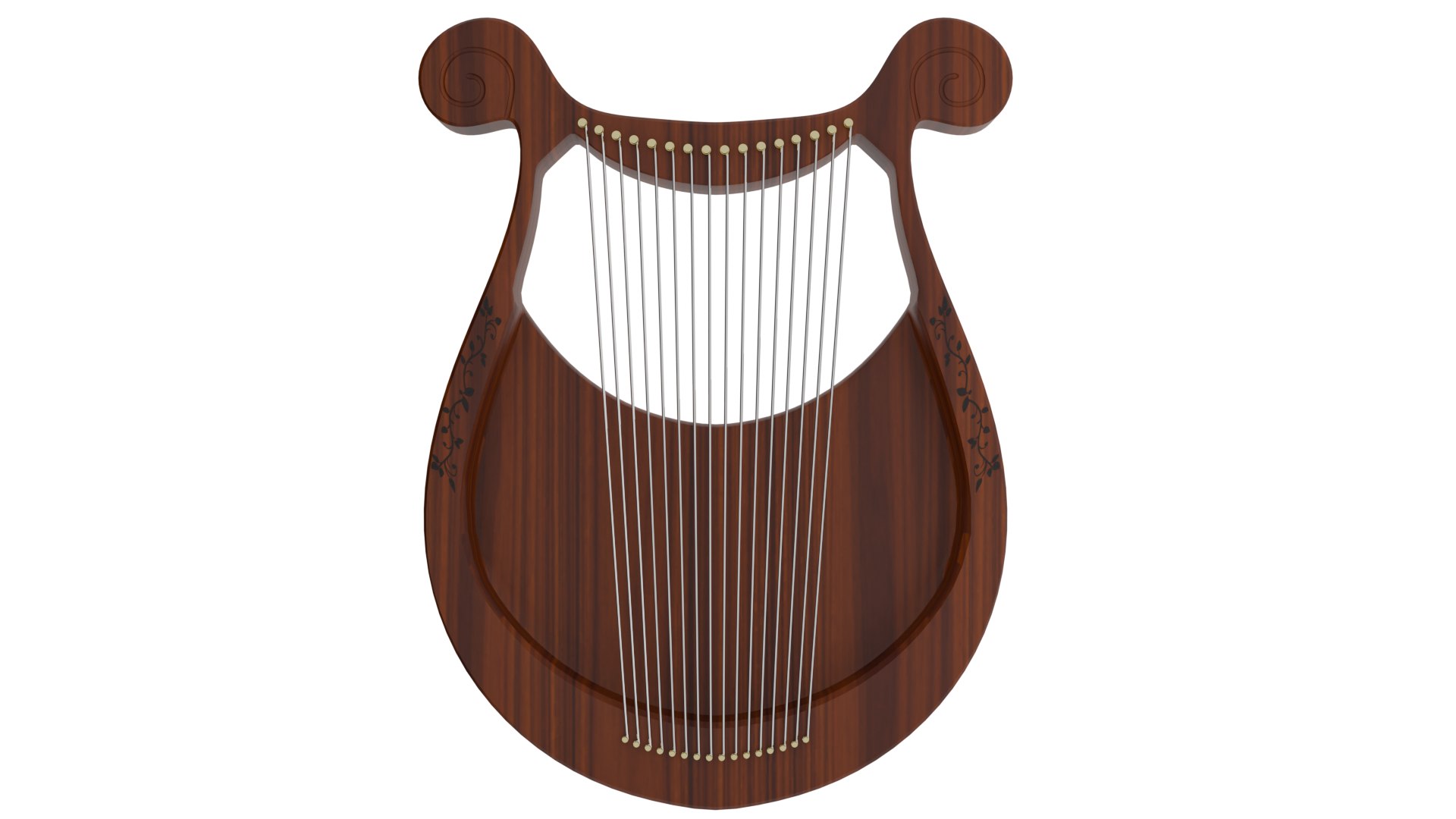 Pure Angle Harp Ancient Musical Instrument 3D Model 3D Model ...