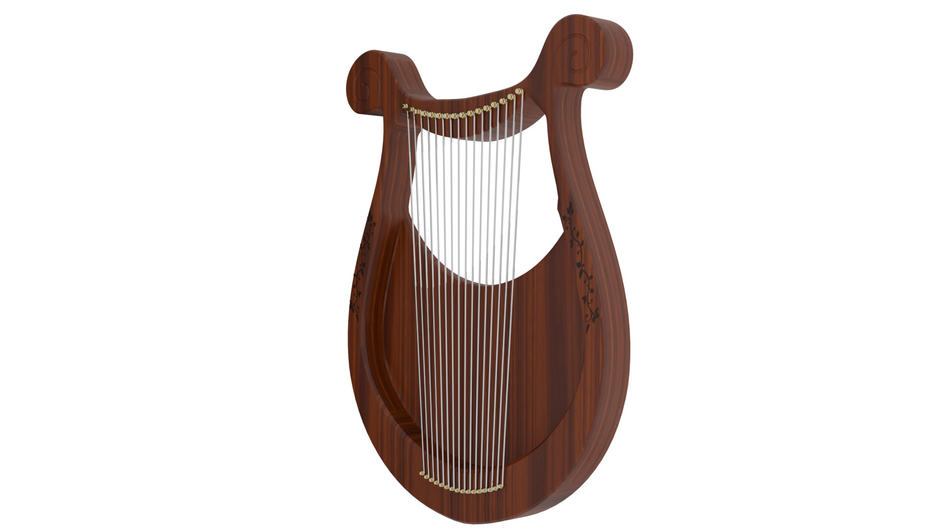Pure Angle Harp Ancient Musical Instrument 3D Model 3D Model ...