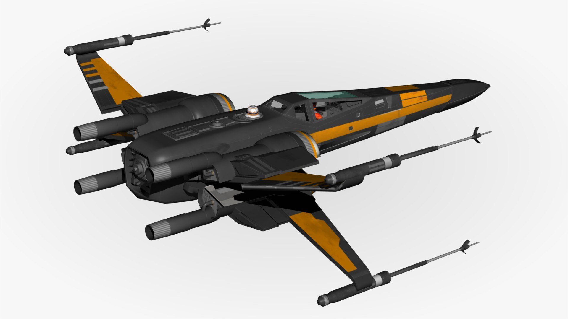 Black Star Fighters 3d Obj