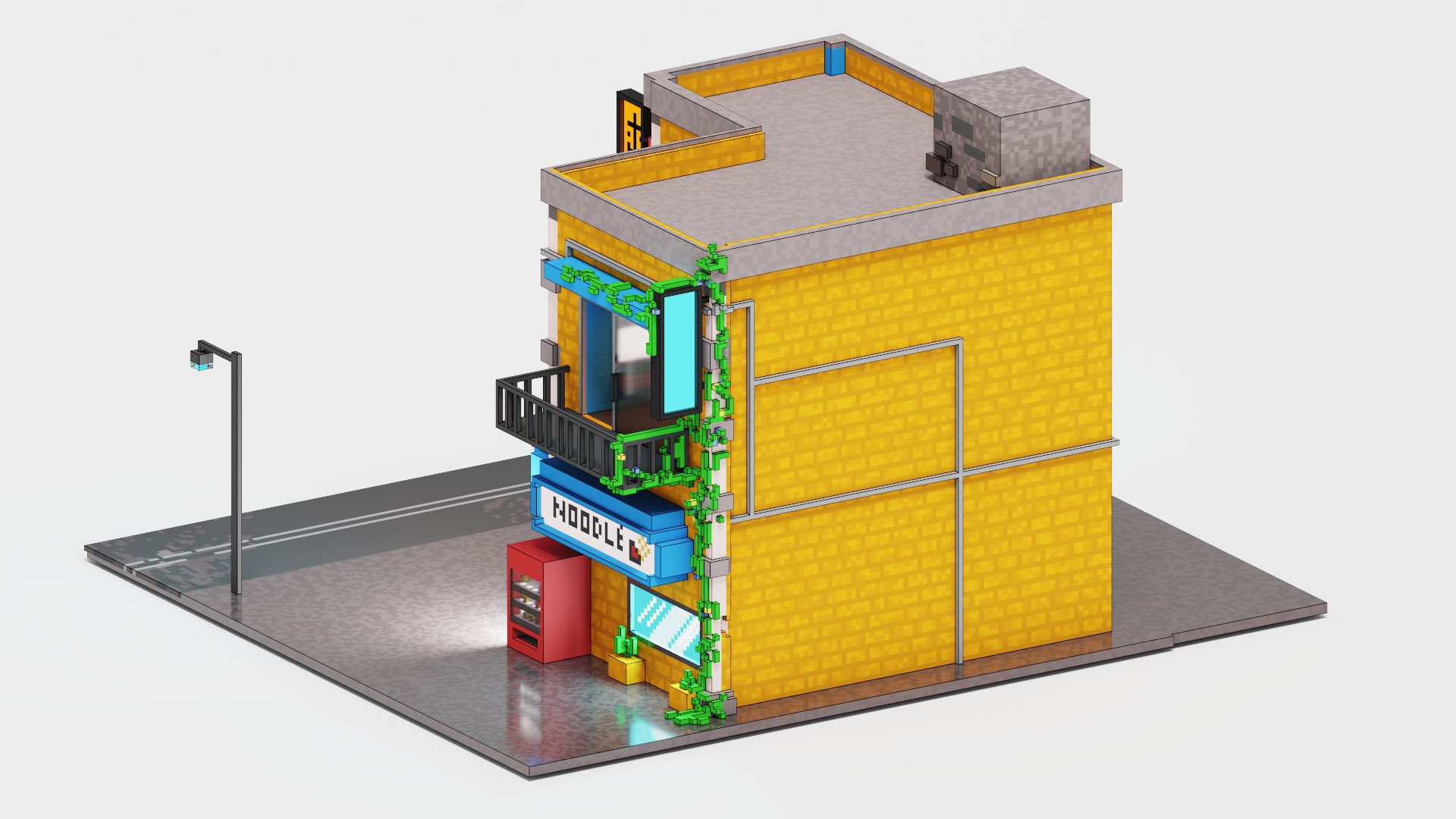 3D Voxel Building - TurboSquid 2106647