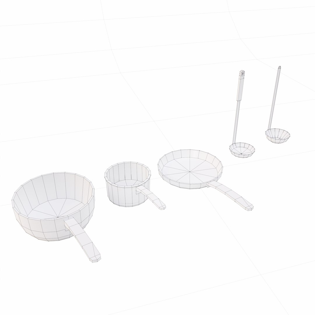 3D Kitchen Utensils Lowpoly 3d Model - TurboSquid 2410636