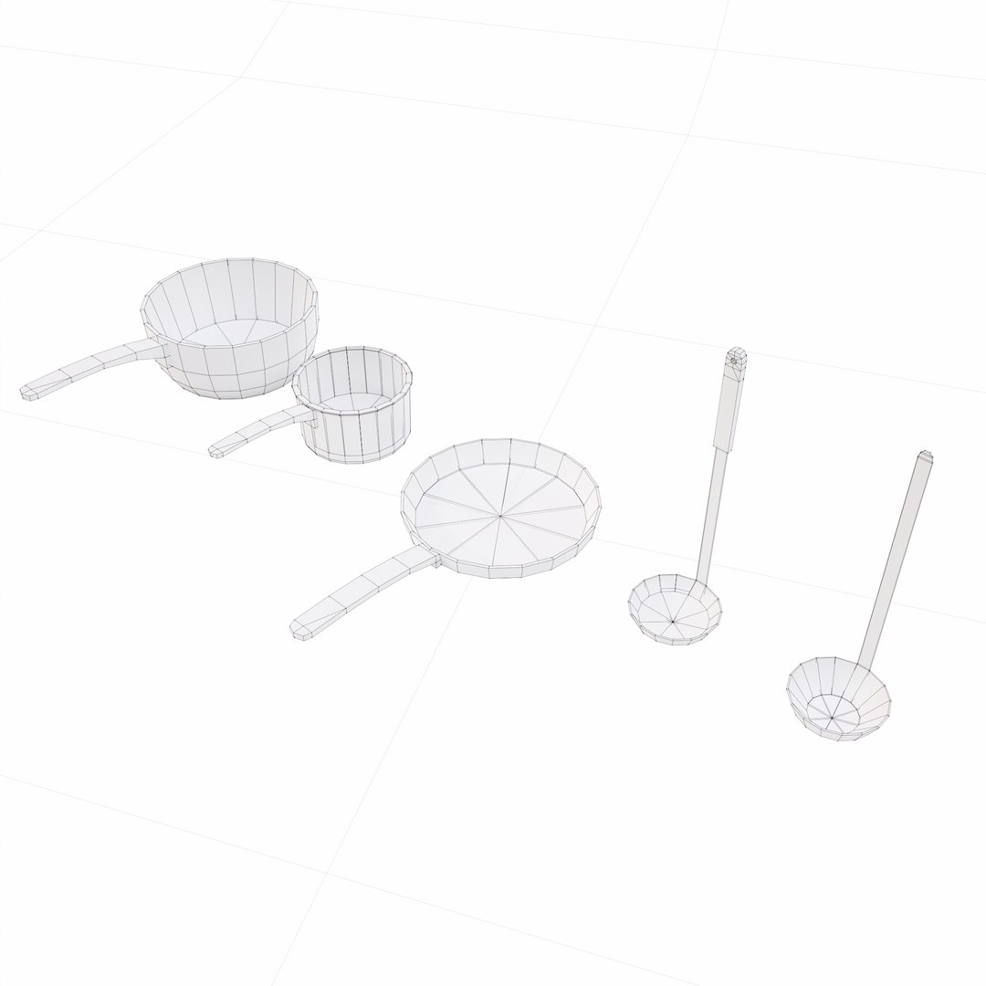 3D Kitchen Utensils Lowpoly 3d Model - TurboSquid 2410636