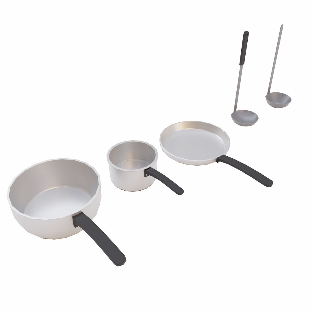 3D Kitchen Utensils Lowpoly 3d Model - TurboSquid 2410636