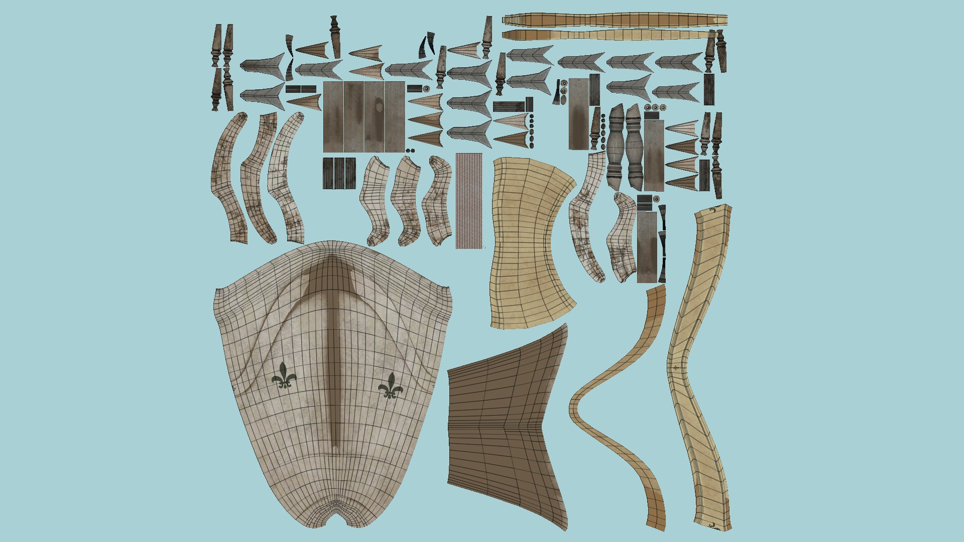 Archer Bow 02 Dragon Bone - Quiver Fantasy Weaponry 3D Model ...