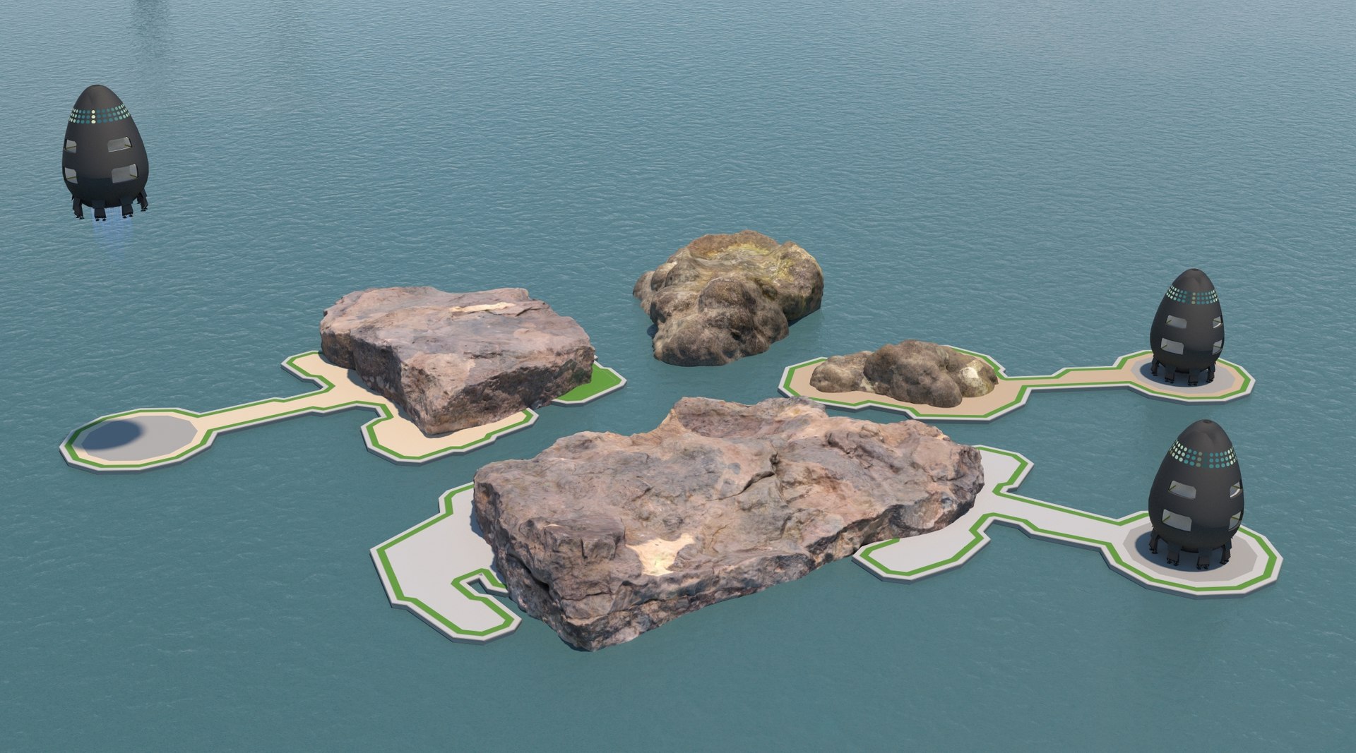 Esla Chuskunt - Island Platform 3D Model - TurboSquid 2257862