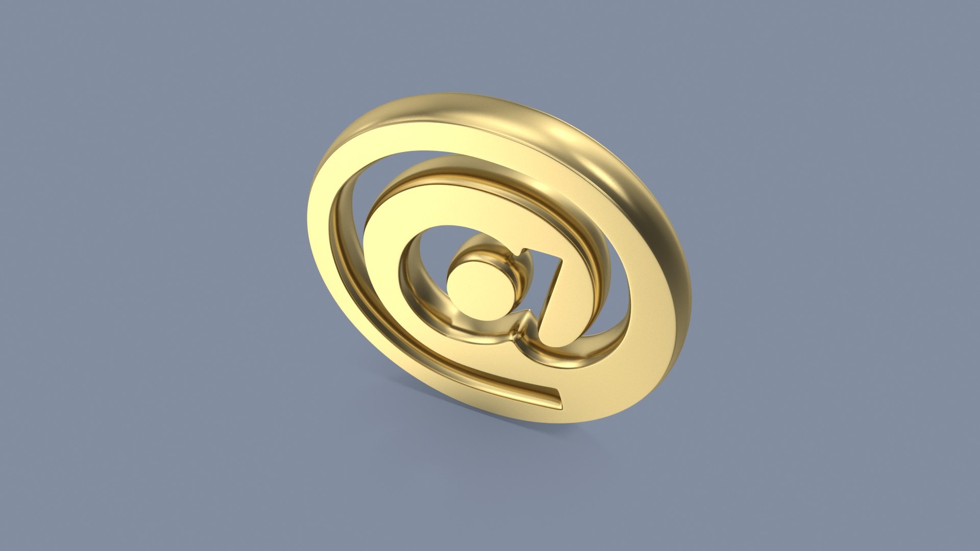 At The Rate Symbol Gold 3D Model - TurboSquid 2058744