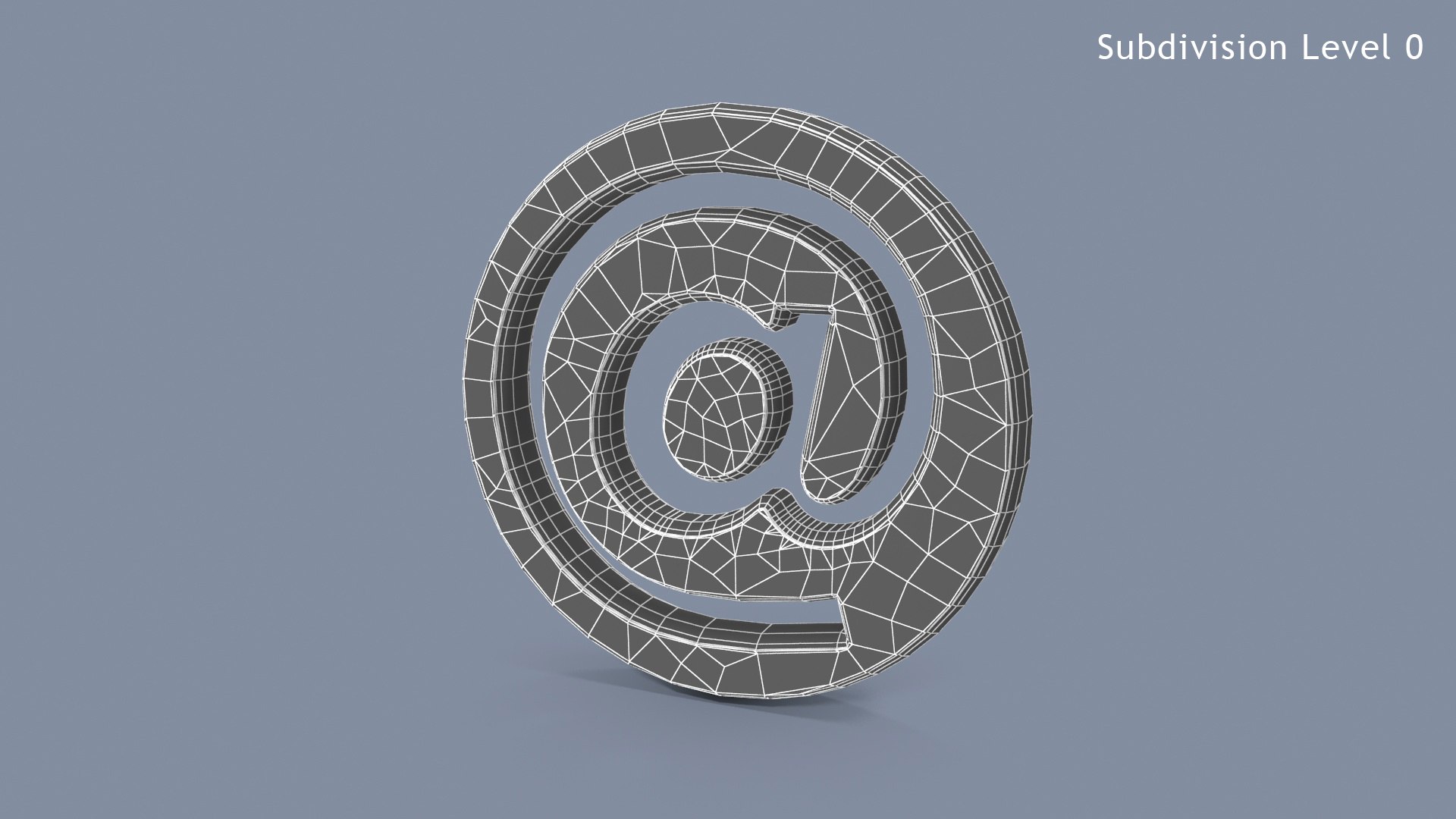 At The Rate Symbol Gold 3D Model - TurboSquid 2058744