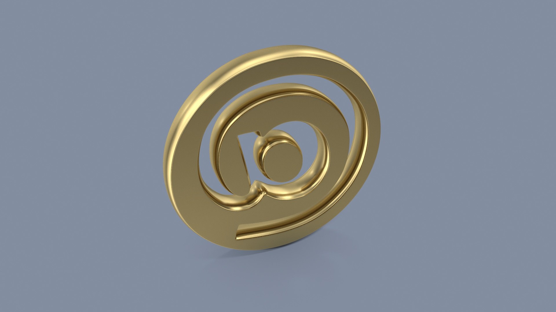 At The Rate Symbol Gold 3D Model - TurboSquid 2058744