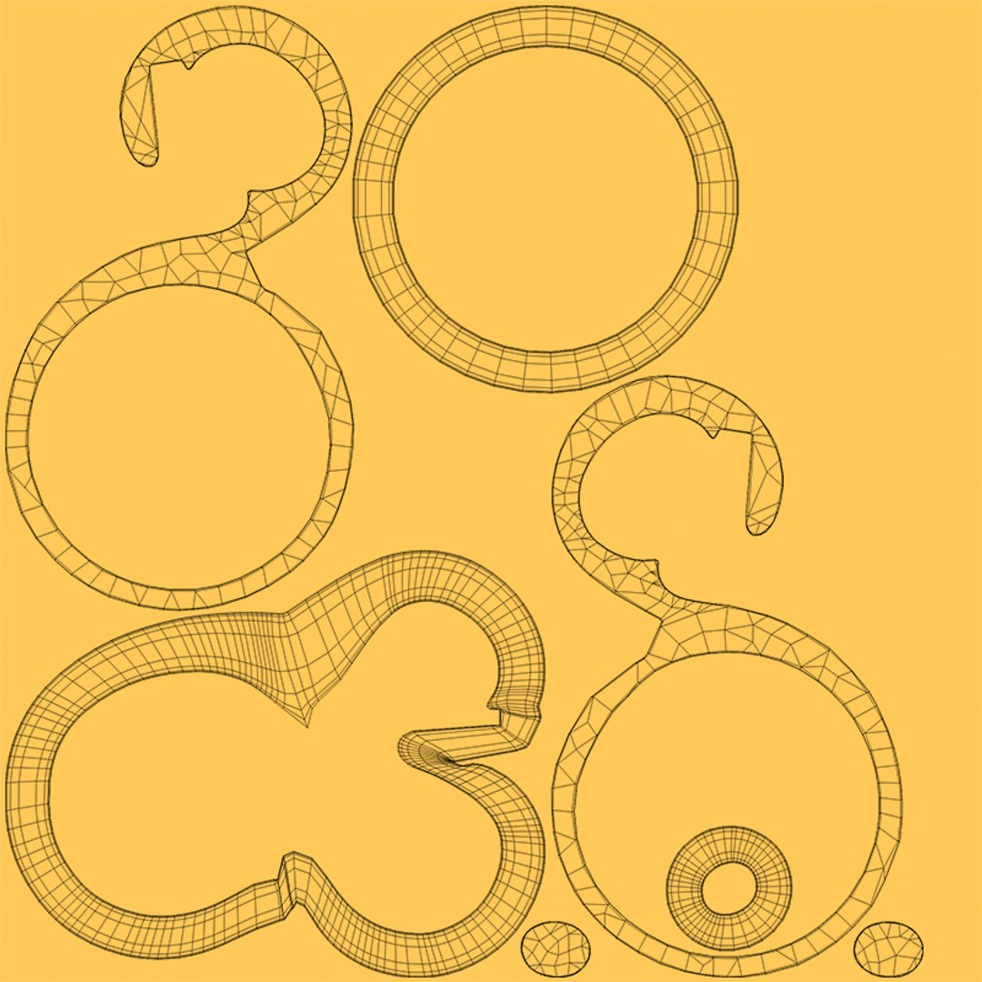 At The Rate Symbol Gold 3D Model - TurboSquid 2058744