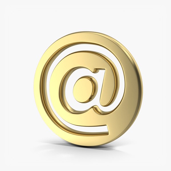 modelo 3d At The Rate Symbol Gold - TurboSquid 2058744