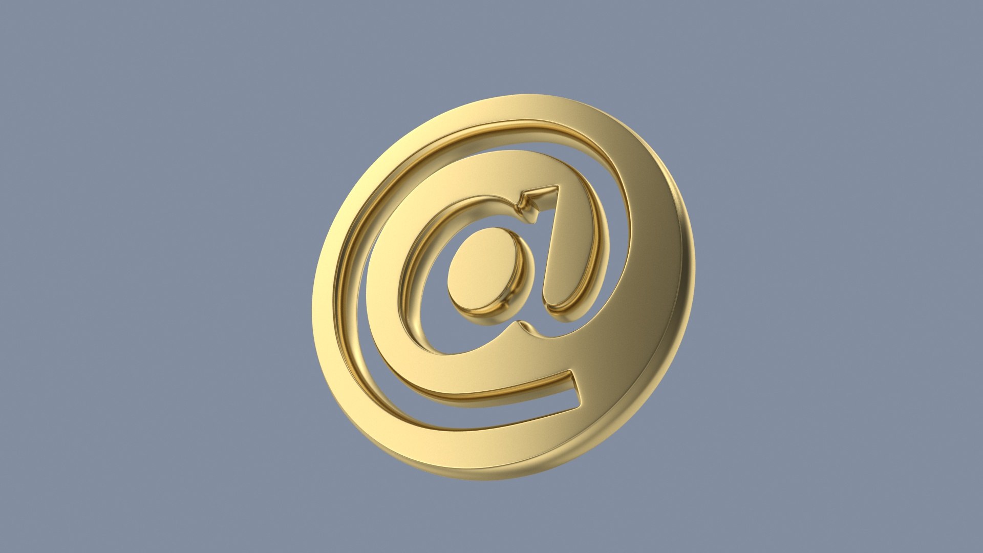 At The Rate Symbol Gold 3D Model - TurboSquid 2058744