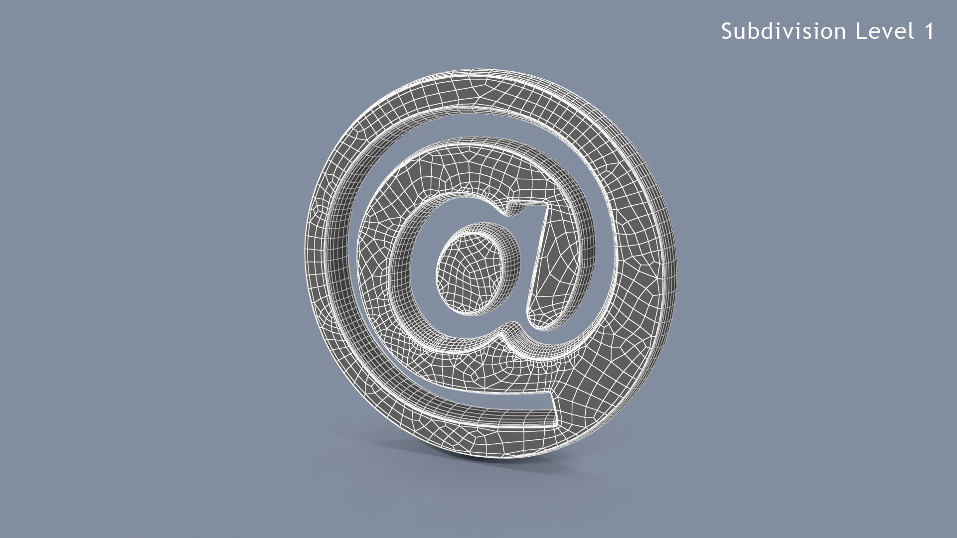 At The Rate Symbol Gold 3D Model - TurboSquid 2058744