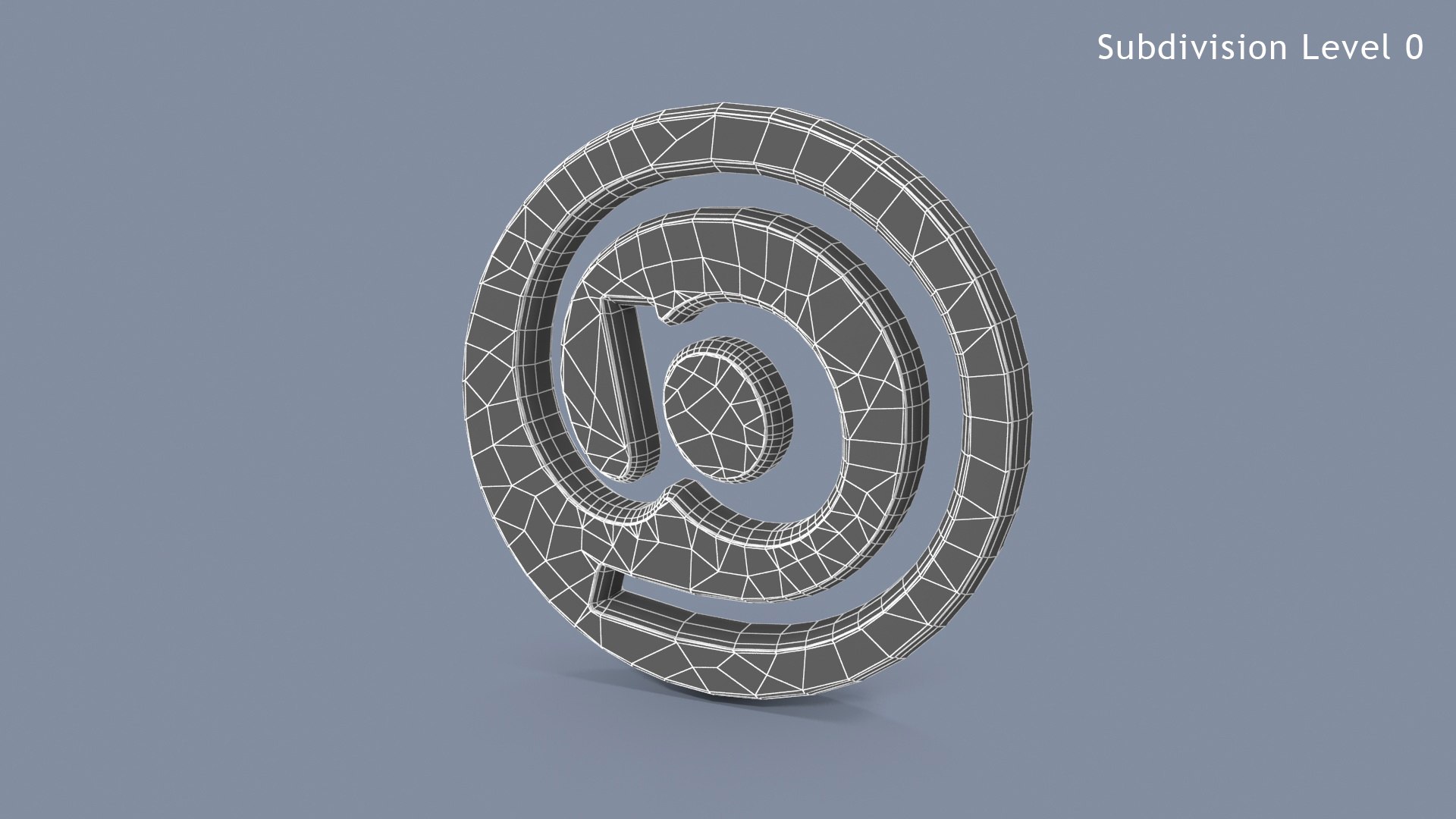 At The Rate Symbol Gold 3D Model - TurboSquid 2058744