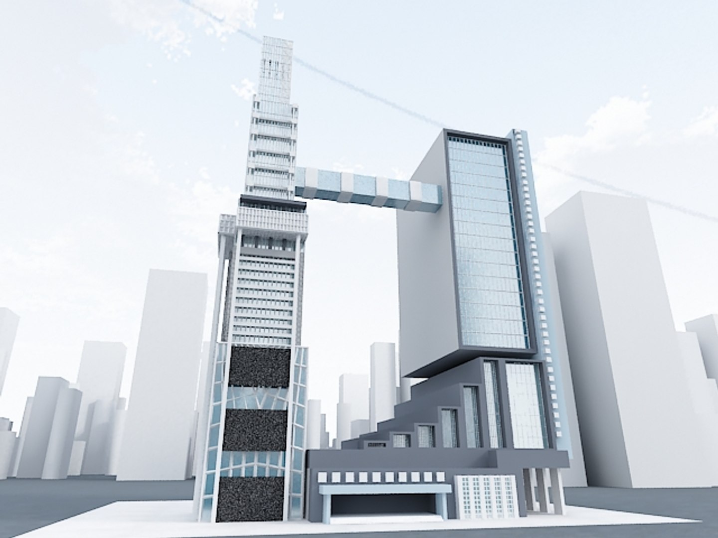 3d Model Imaginary Building