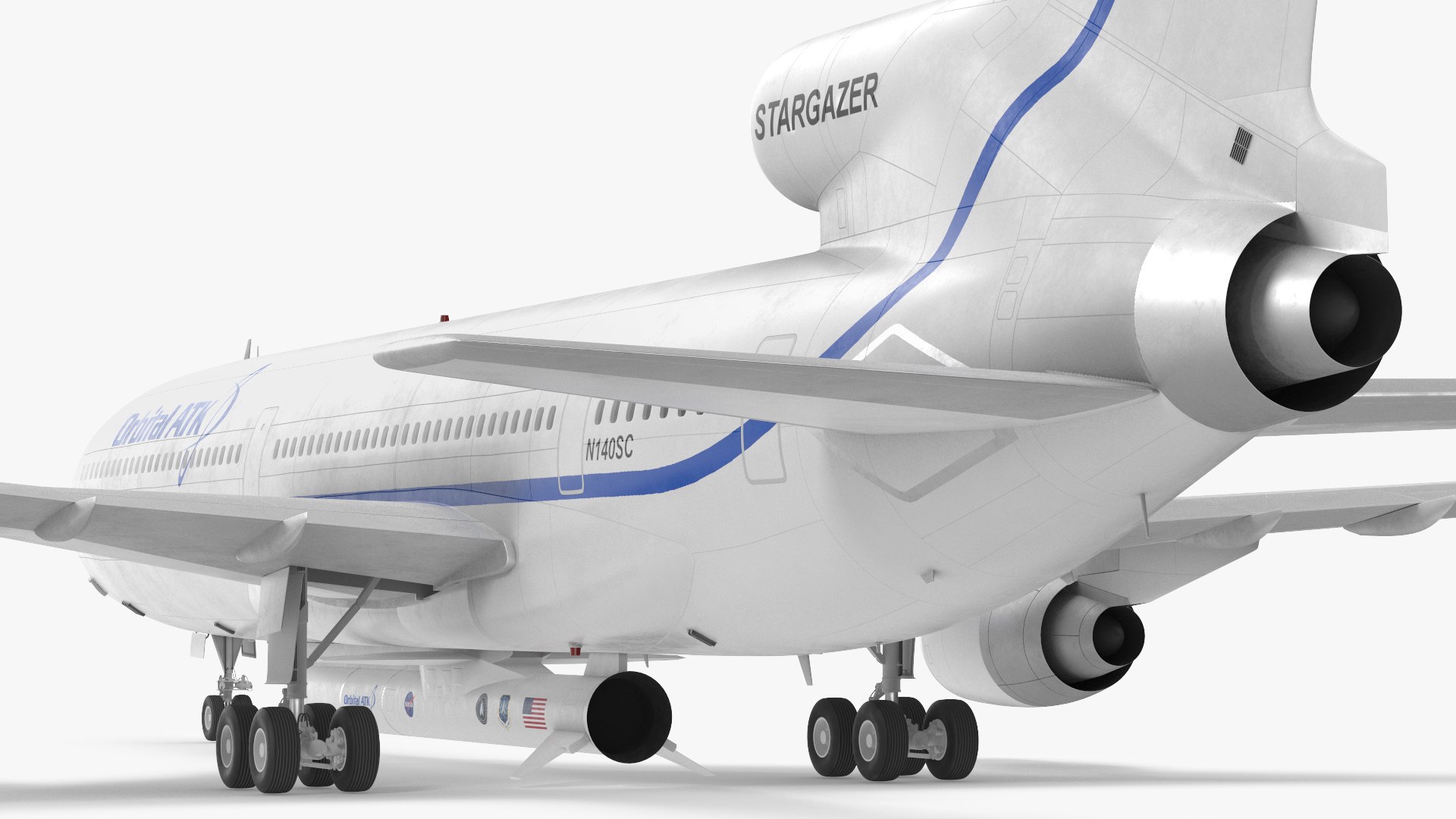 Lockheed L1011 Stargazer with Pegasus XL Rocket 3D model - TurboSquid ...