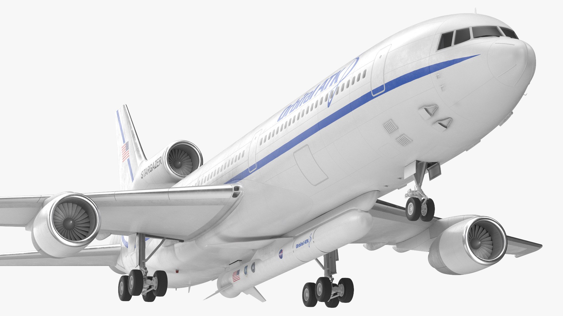 Lockheed L1011 Stargazer with Pegasus XL Rocket 3D model - TurboSquid ...
