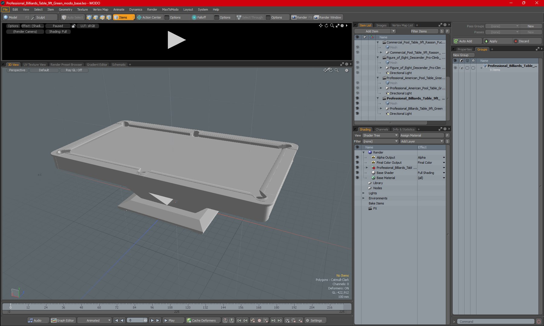 Professional Pool Table Rasson Black 3D Model - TurboSquid 2188793