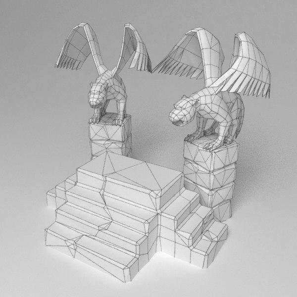 3d demonic altar model
