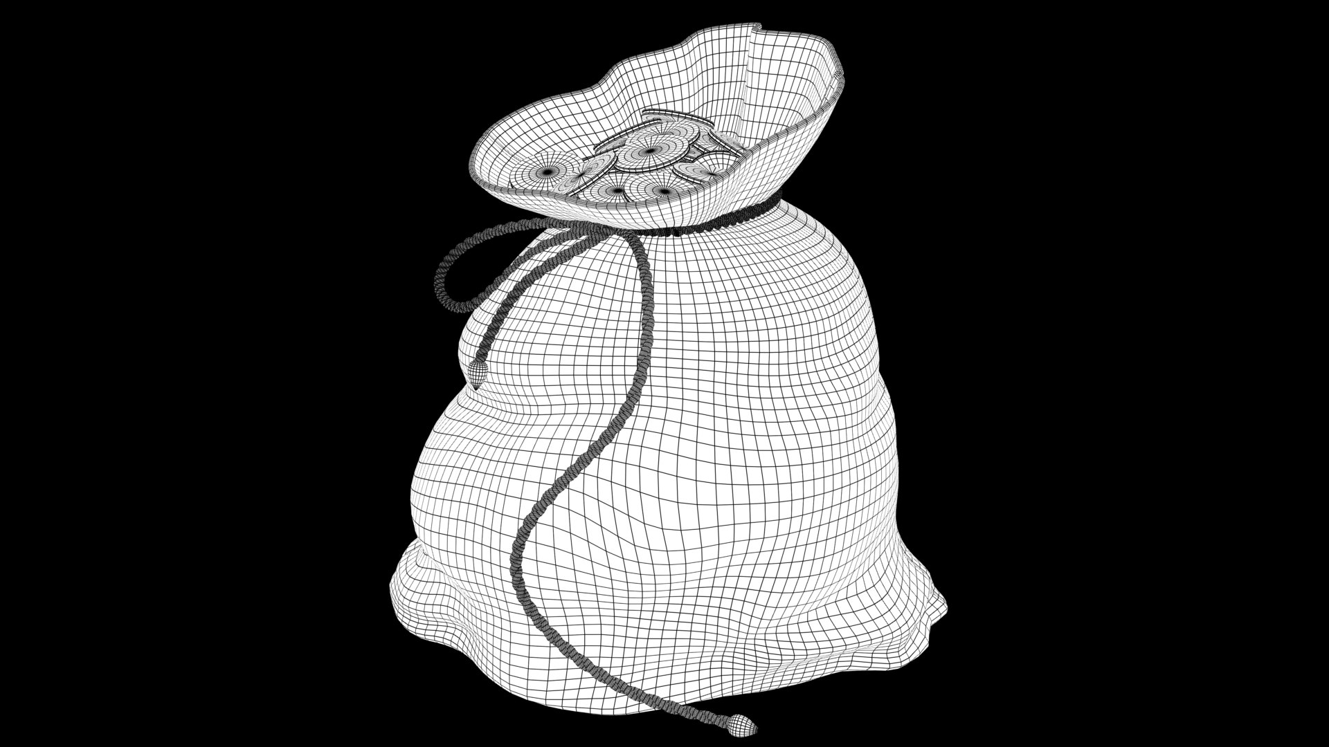 3D Gold Coin Bag - TurboSquid 2252109