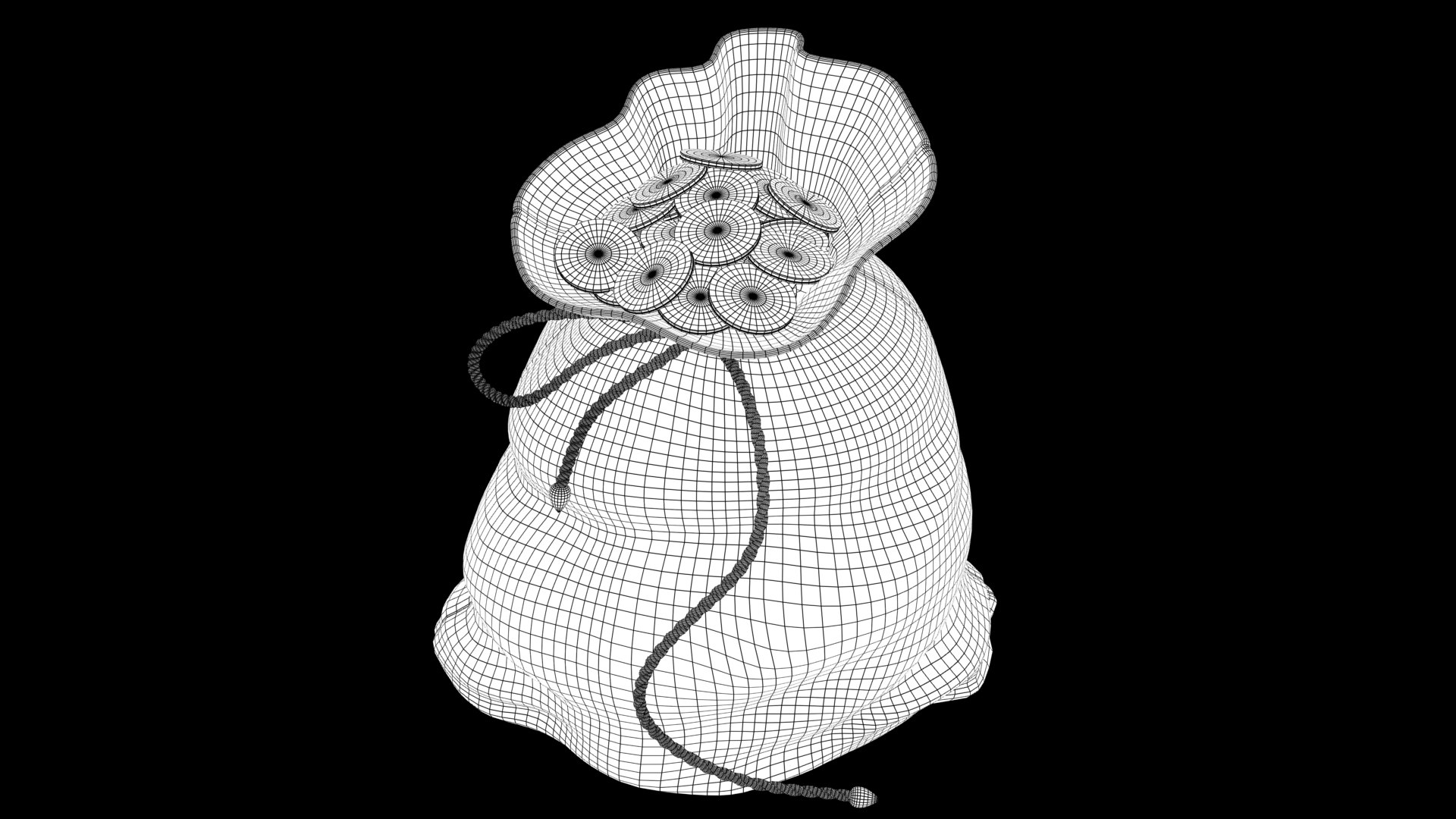 3D Gold Coin Bag - TurboSquid 2252109