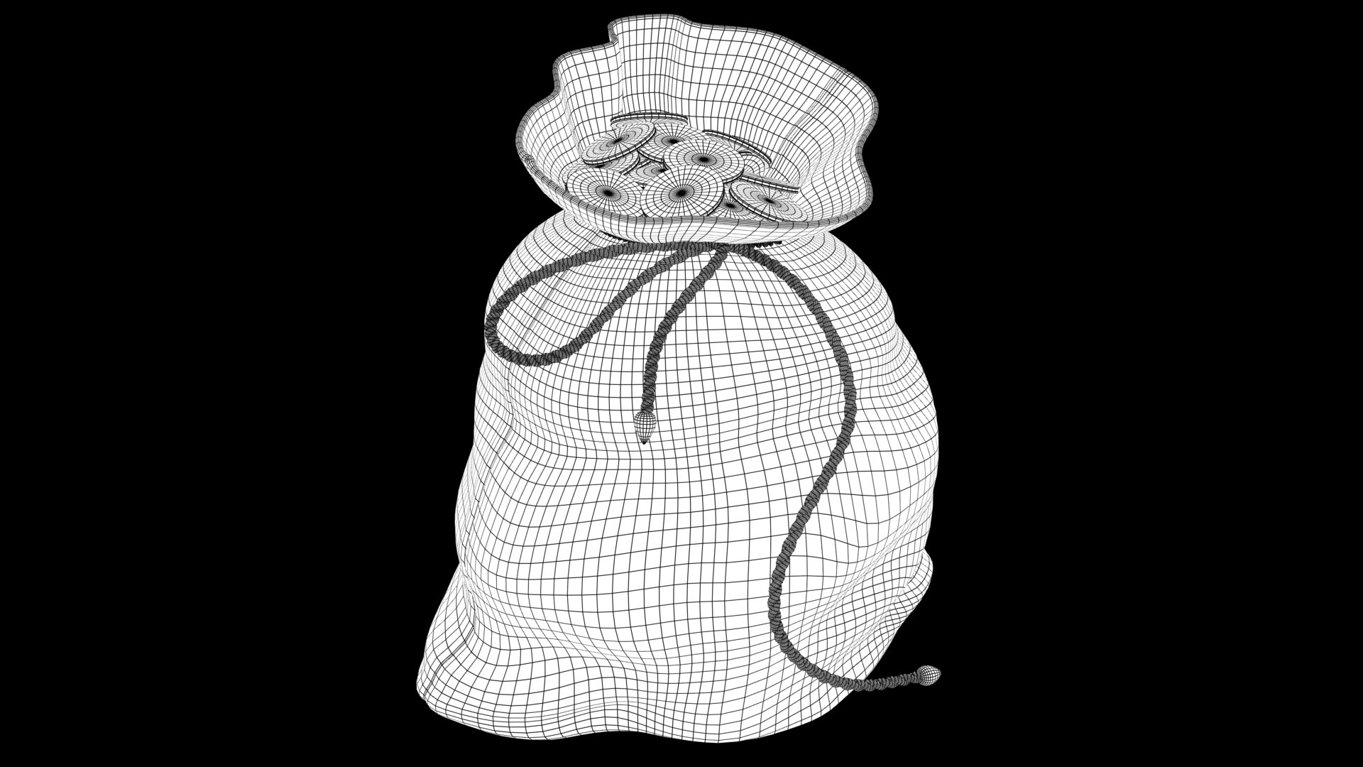 3D Gold Coin Bag - TurboSquid 2252109