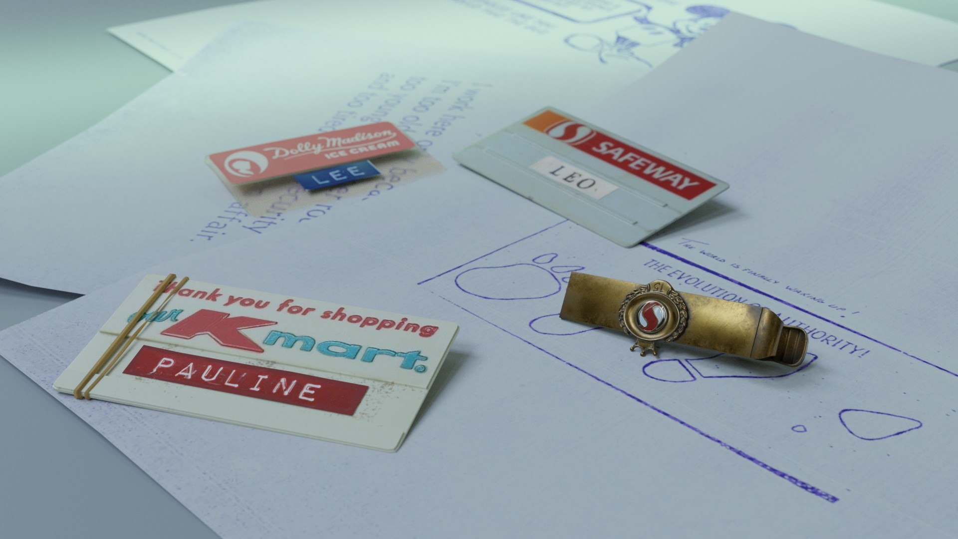 3D Various Nametags And Office Humor Ditto Copies - TurboSquid 1936495